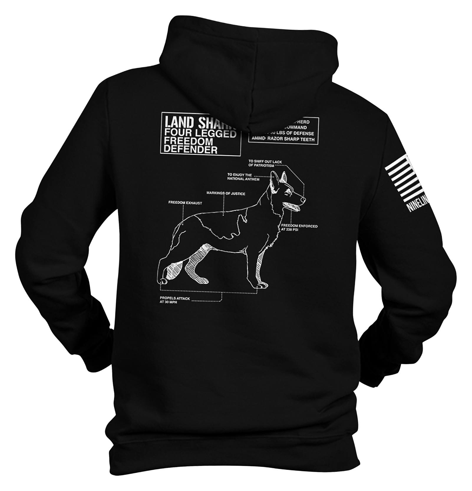 Nine Line Apparel Land Shark Long-Sleeve Hoodie for Men | Cabela's